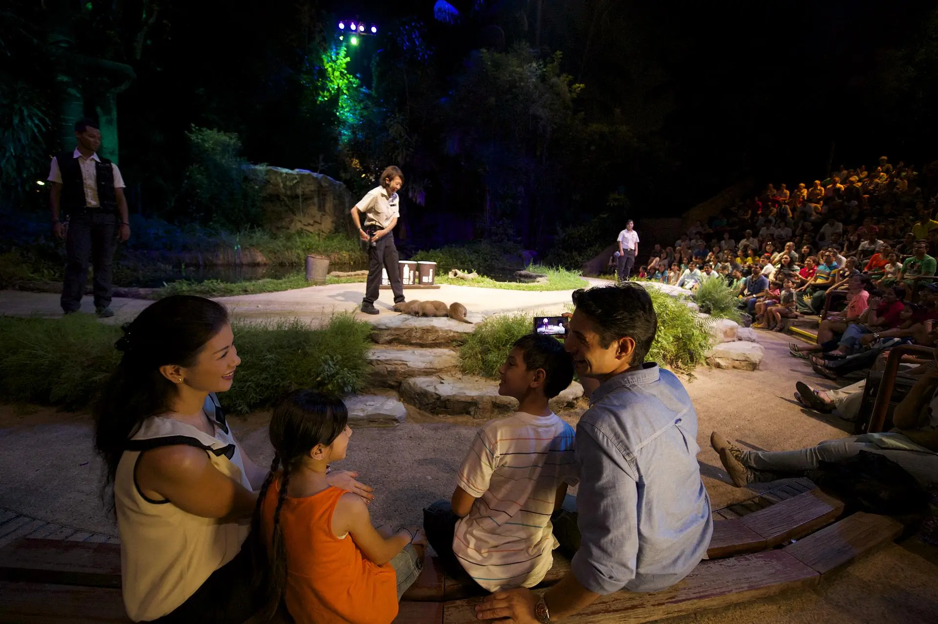 Night Safari Animal Show Audience, Night Safari at Mandai Wildlife ...